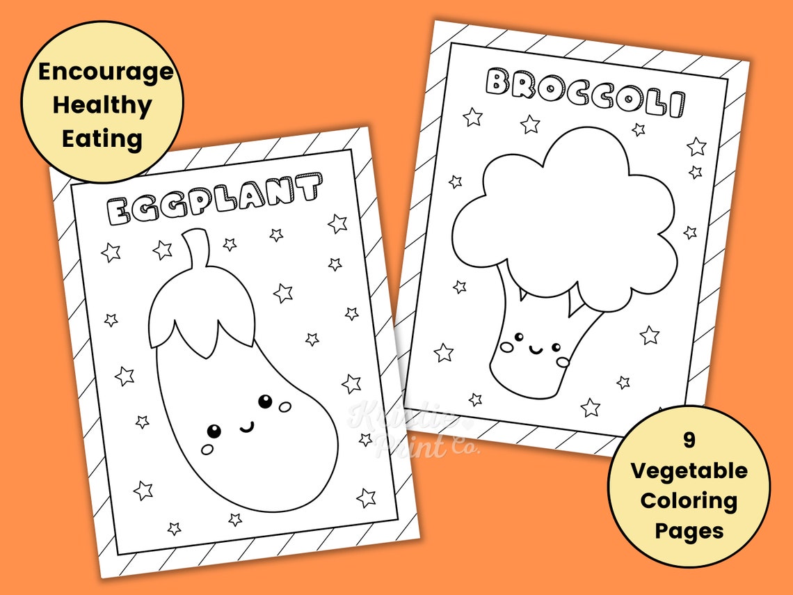 Vegetable Coloring Pages, Vegetable Activities, Coloring Pages for Kids ...