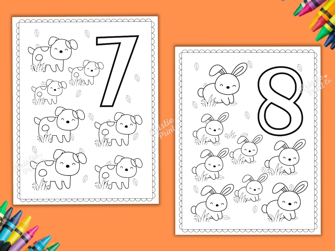 Number Coloring Pages for Kids, Preschool Coloring Pages, Homeschool ...