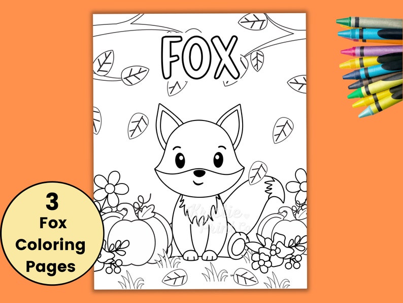 Fox Coloring Pages, Coloring Pages for Kids, Kids Party Games, Fox ...