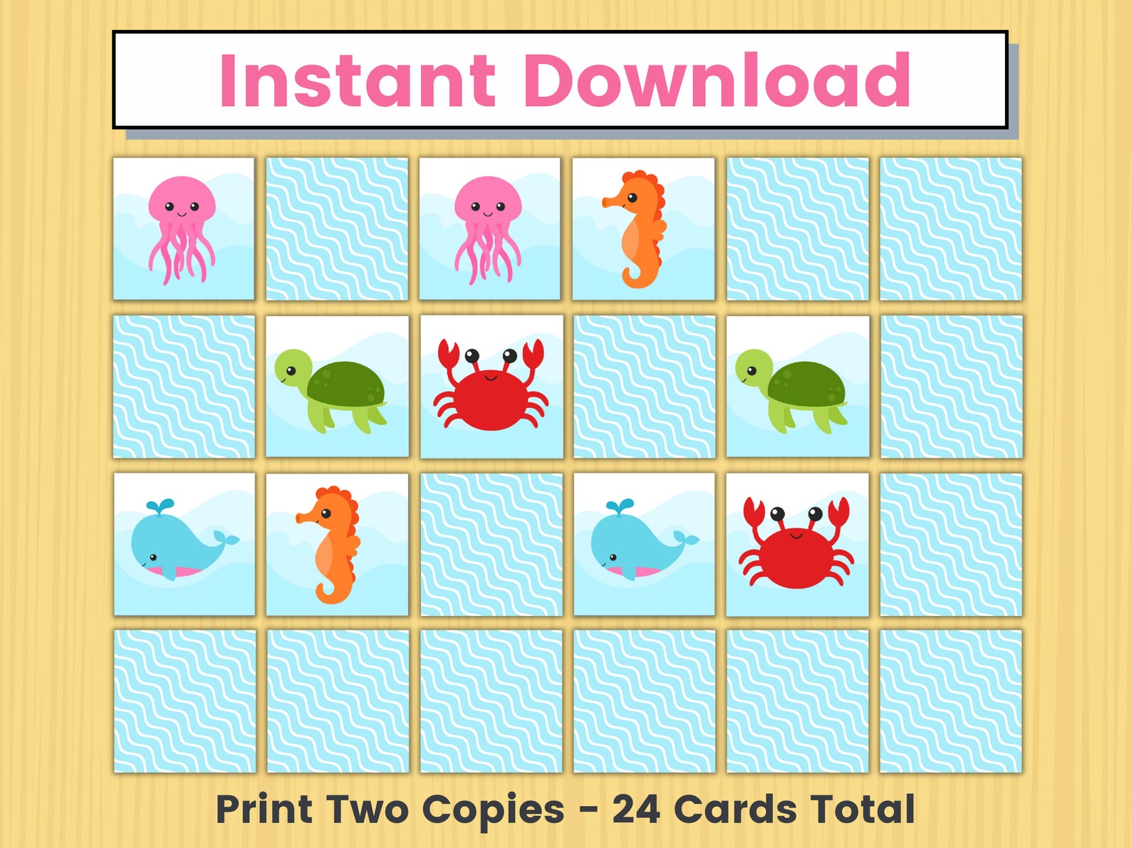 Matching Card Game Memory Game Educational Activities Kids - Etsy