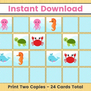 Matching Card Game, Memory Game, Educational Activities, Kids Activity ...