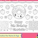 Doughnut Birthday Party Coloring Placemat, Happy Birthday Coloring Page ...