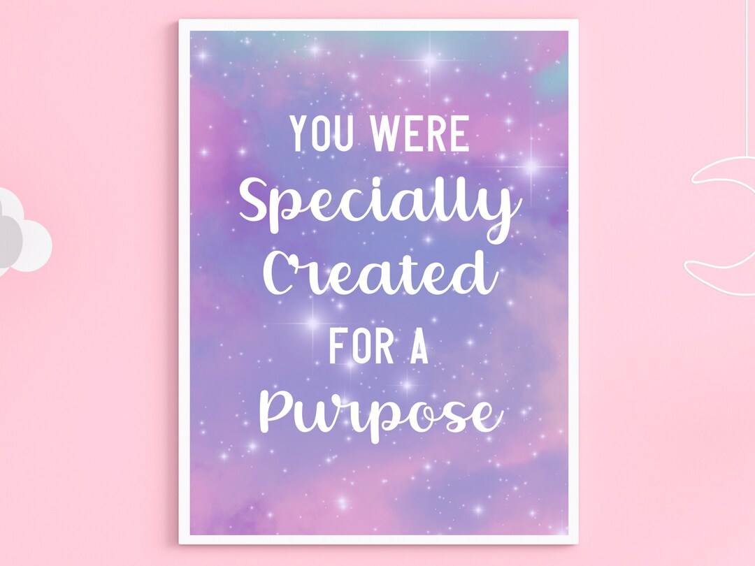 Created for a Purpose Wall Art, Christian Quote Wall Art, Christian ...