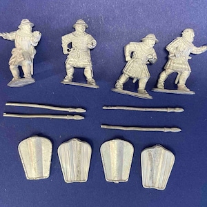 13th 14th Century Billmen / Spearmen With Pavisse Option, 28mm, Metal ...