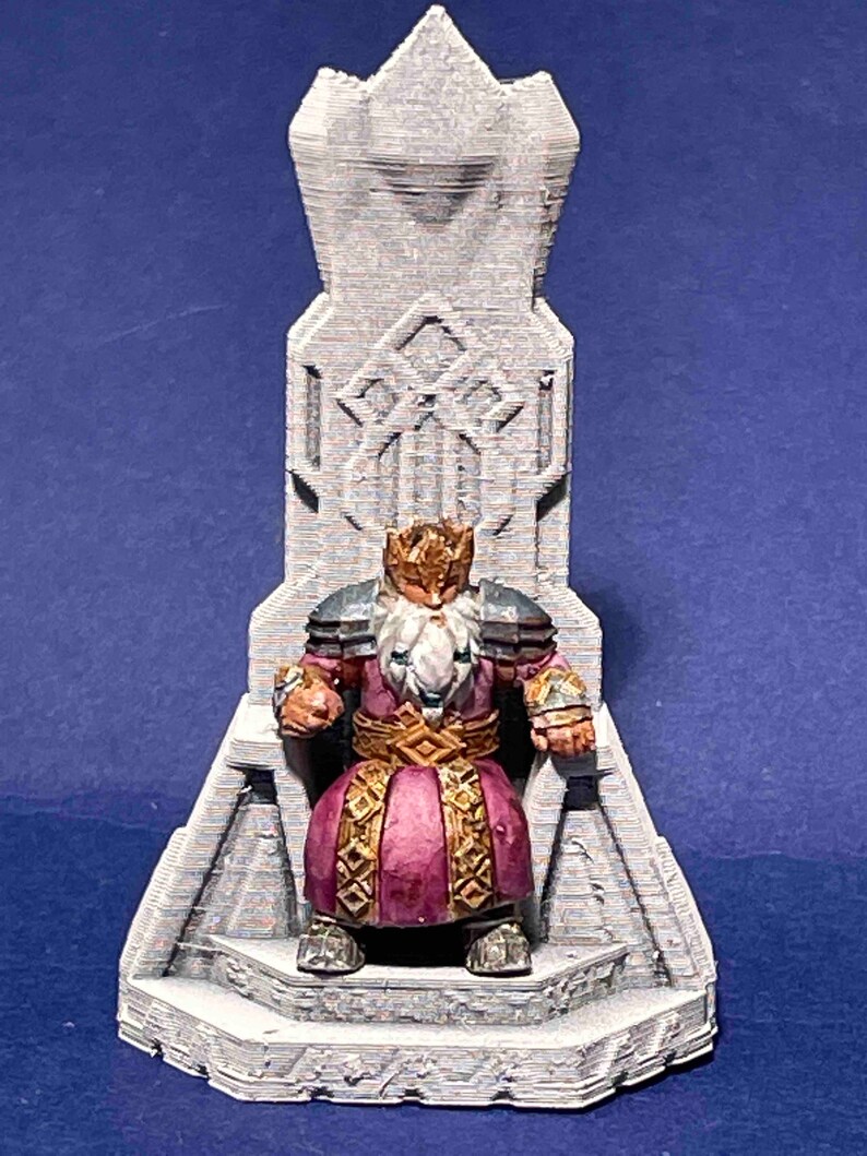 DWARF LORD With Throne 28mm, Metal Fantasy, Gaming Miniature, the Mines ...