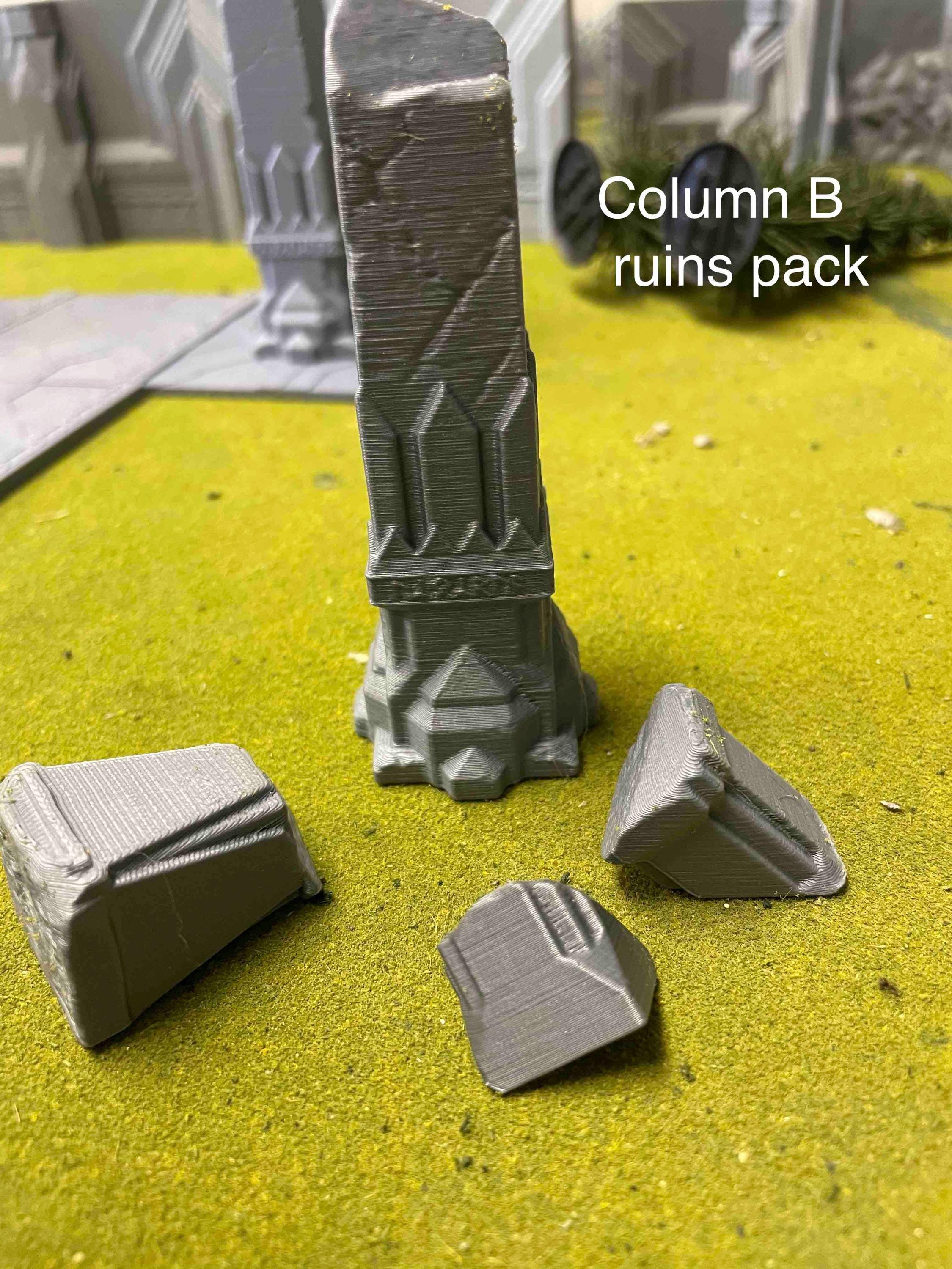 DWARVEN COLUMN RUINS, 28-32mm Scale, Terrain Centrepiece, for Fantasy ...