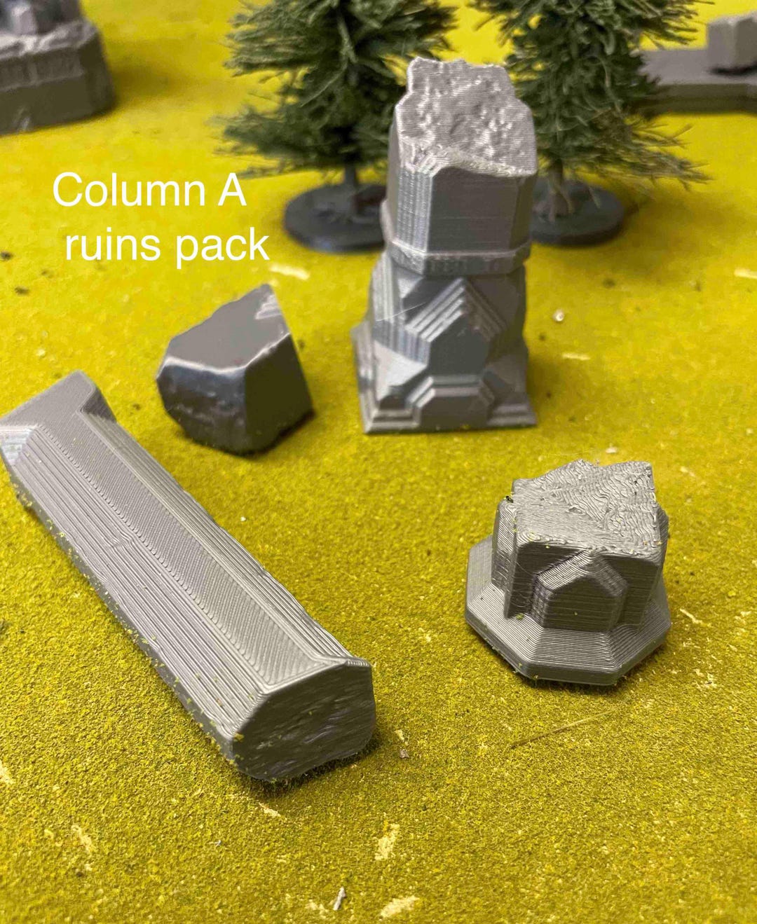 DWARVEN COLUMN RUINS, 28-32mm Scale, Terrain Centrepiece, for Fantasy ...