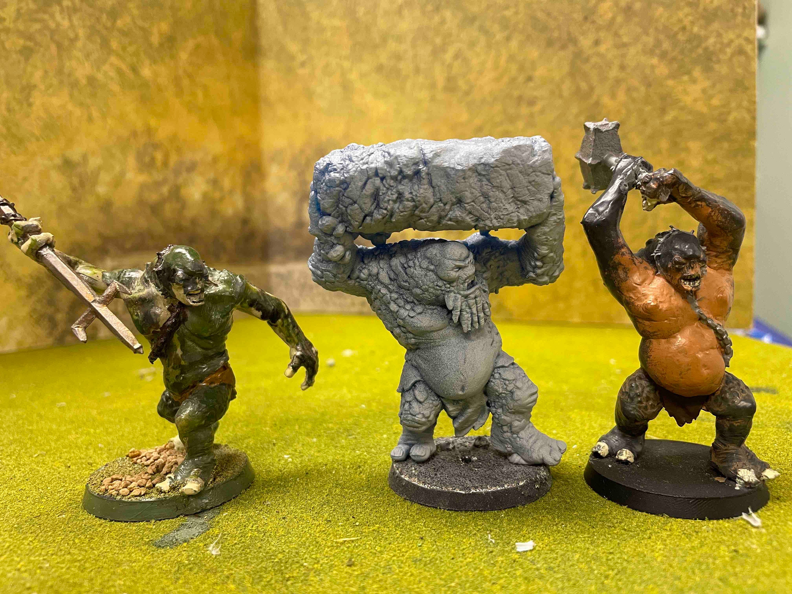 CAVE TROLL ROCKTHROWER, 55mm , (28mm Scale), Fantasy, Gaming Miniature ...