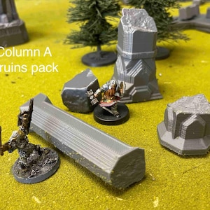DWARVEN COLUMN RUINS, 28-32mm Scale, Terrain Centrepiece, for Fantasy, Gaming, the Mines, Lotr ...