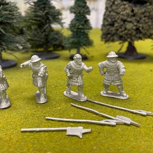 13th 14th Century Billmen / Spearmen With Pavisse Option, 28mm, Metal ...
