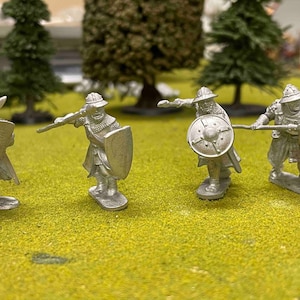 13th 14th Century Spearmen With Shields, 28mm, Metal, Medieval ...