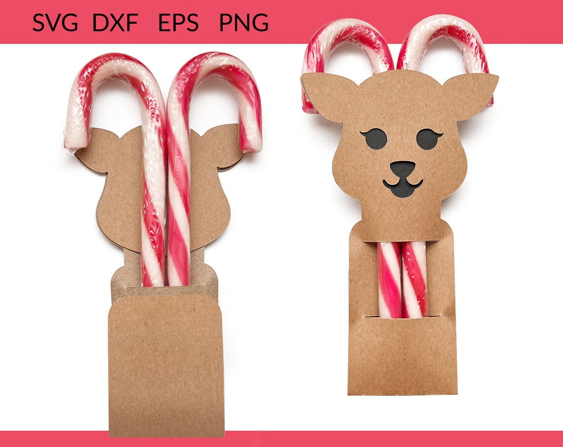 Reindeer Candy Cane Holder Svg Candy Cane Svg Christmas - Etsy