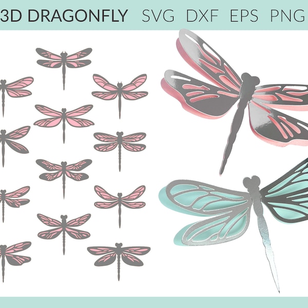 Dragonfly Svg - Etsy