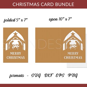 Nativity Christmas Card Svg, Christmas Card Bundle Svg, Merry Christmas ...