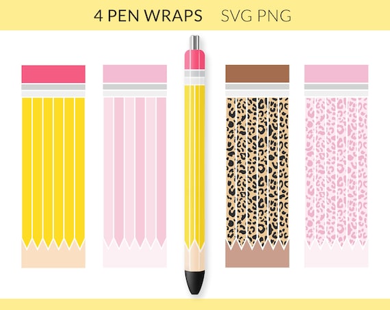 Pencil Pen Wraps Pencil Pen Wrap PNG SVG Pencil Style Pen - Etsy