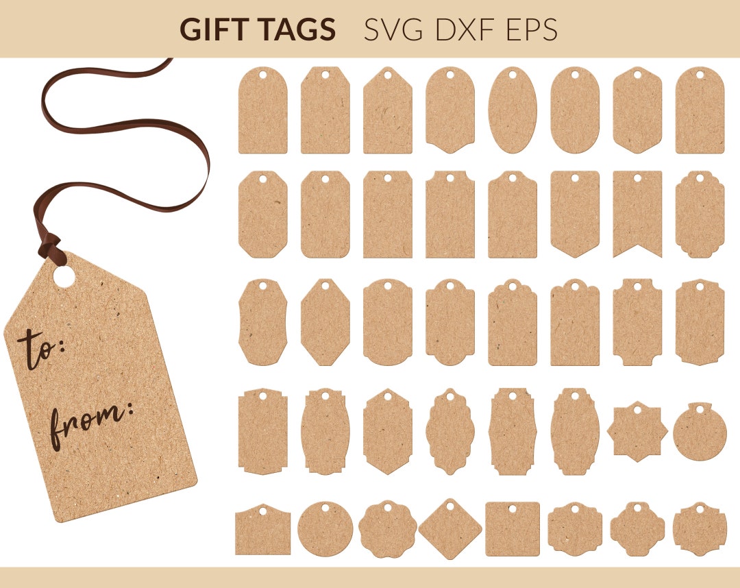 Gift Tags Svg, Gift Label Svg, Gift Tag Template, Gift Tag Bundle Svg ...