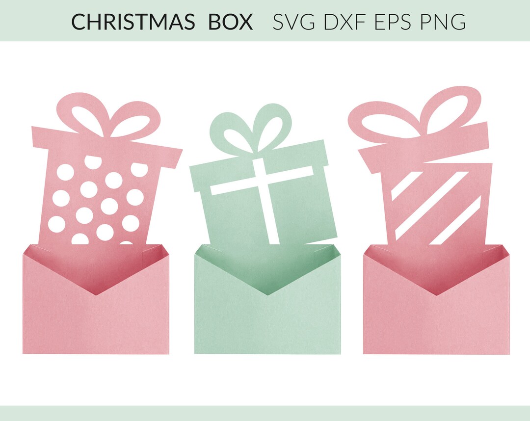 Christmas Box Svg, Gift Box Svg, Christmas Box Template, Gift Holder ...