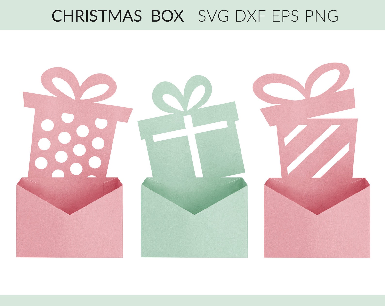 Christmas Box Svg Gift Box Svg Christmas Box Template Gift - Etsy