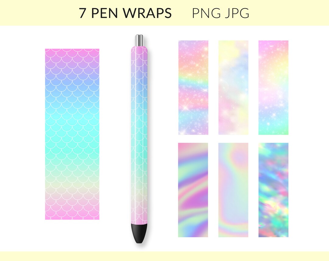 Pen Wraps PNG, Ink Joy Wraps, Epoxy Pen Wrap, Glitter Pen Wraps, Pen ...