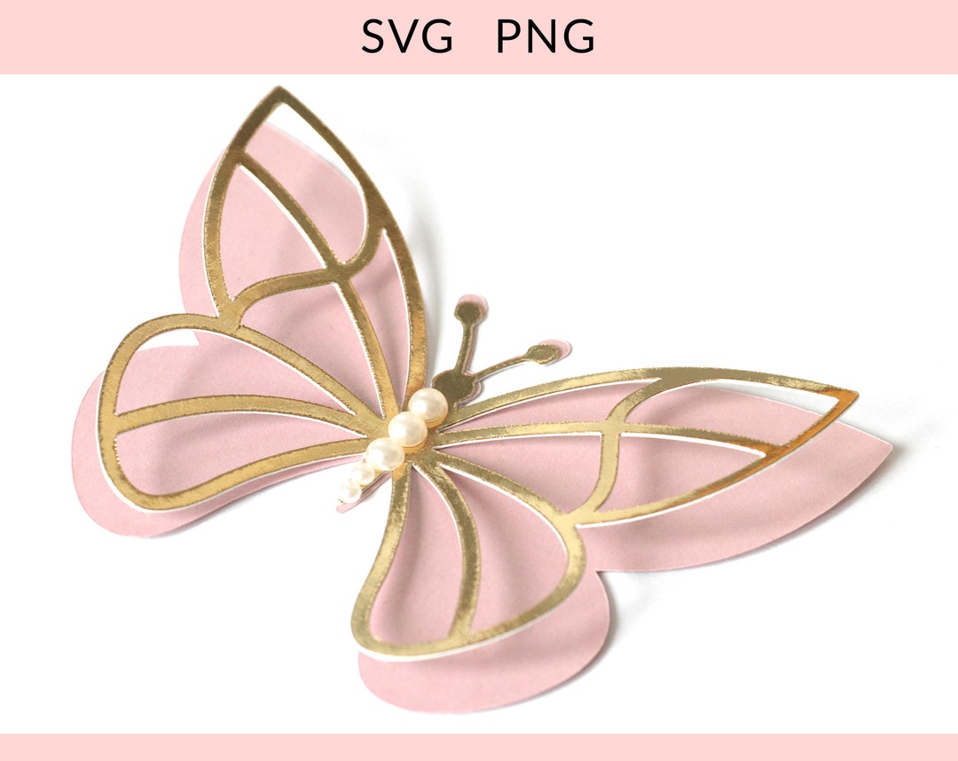 3D Butterfly Svg, Butterfly Wall Decor, Paper Butterfly Svg File ...