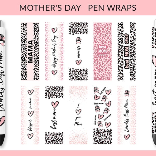 Mom Life Pen Wraps SVG PNG Mom Life Leopard Waterslide Wrap - Etsy