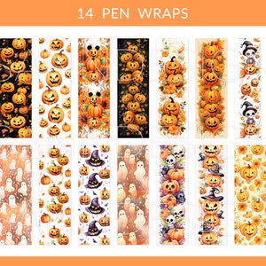 Halloween Pen Wraps, Spooky Pen Wraps, Halloween Pen Wrap Bundle ...