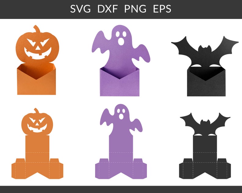 Halloween Box Svg Pumpkin Box Svg Halloween Box Template - Etsy