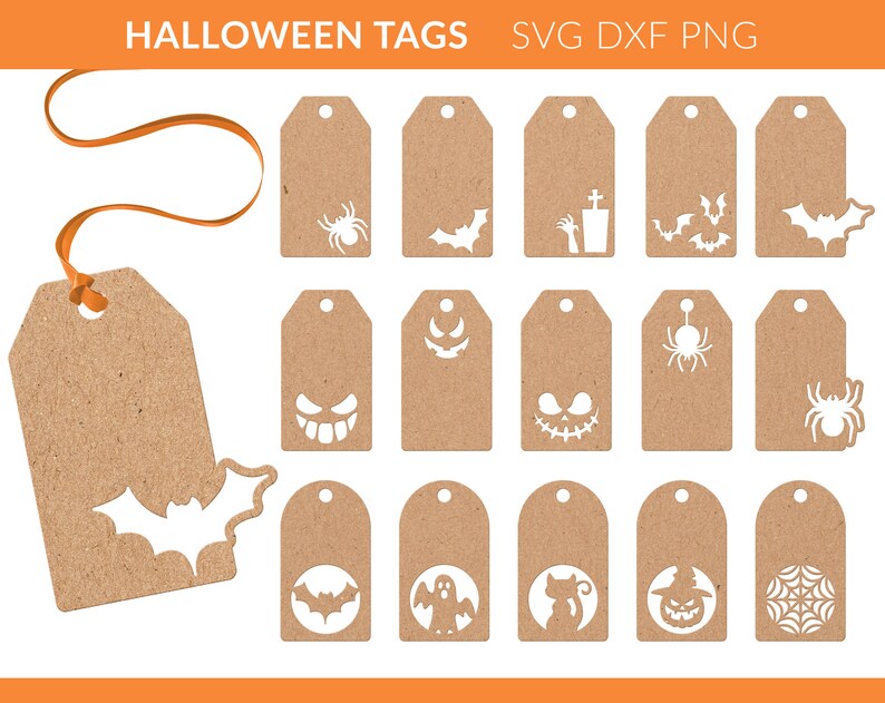 Halloween Tag Svg Halloween Name Tag Svg Halloween Gift Tags - Etsy