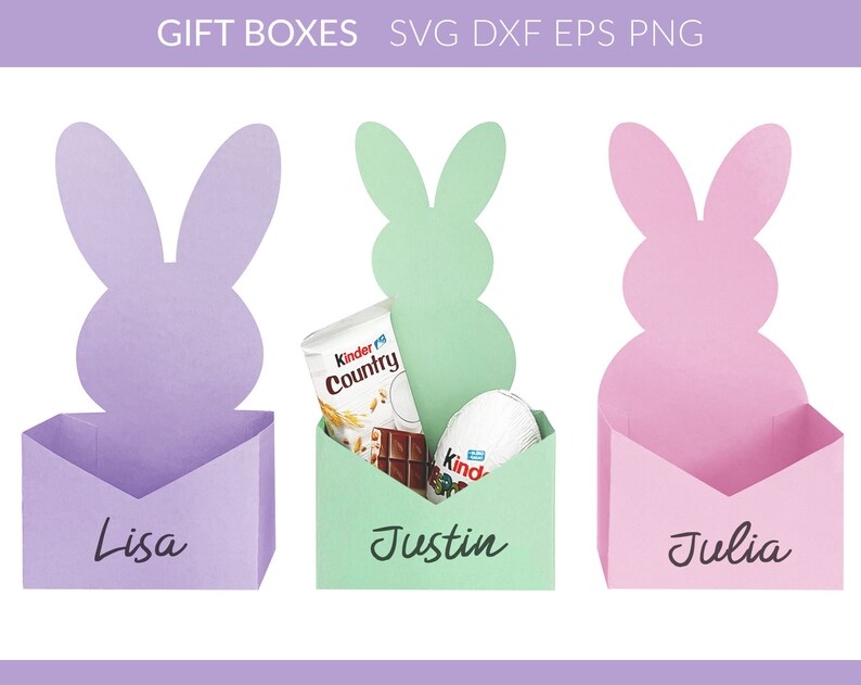 Easter Gift Box Svg Easter Gift Basket Svg Bunny Envelope | Etsy