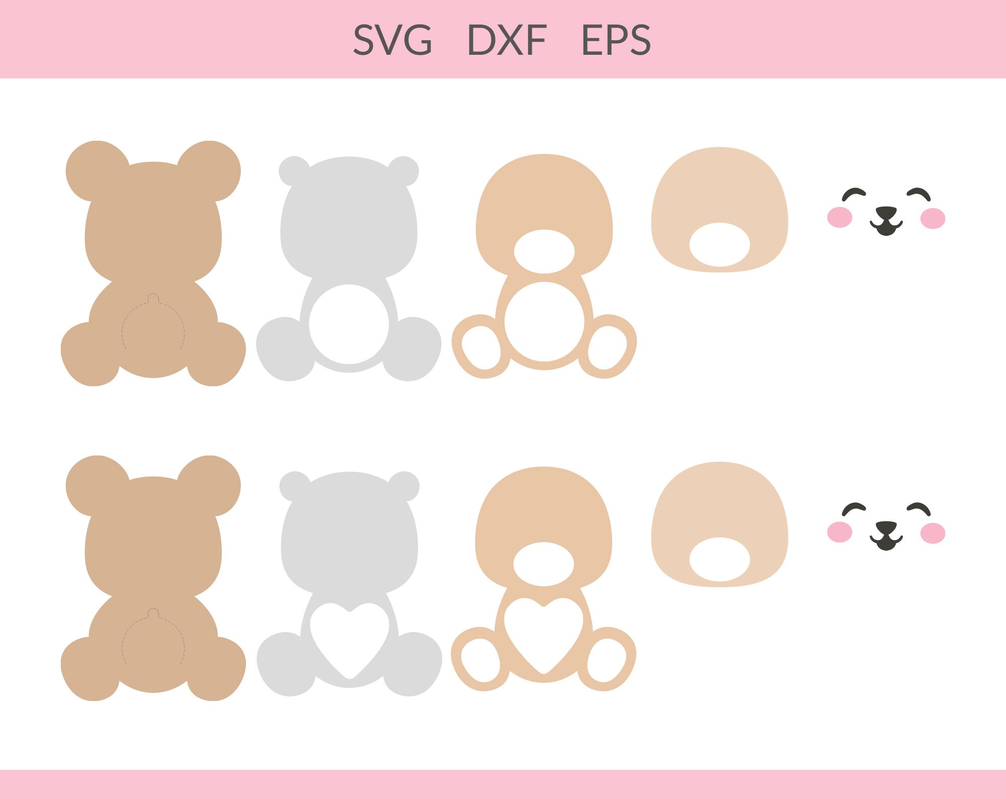 Bear Candy Holder, Candy Holder Svg, Valentines Day Candy Holders Svg ...
