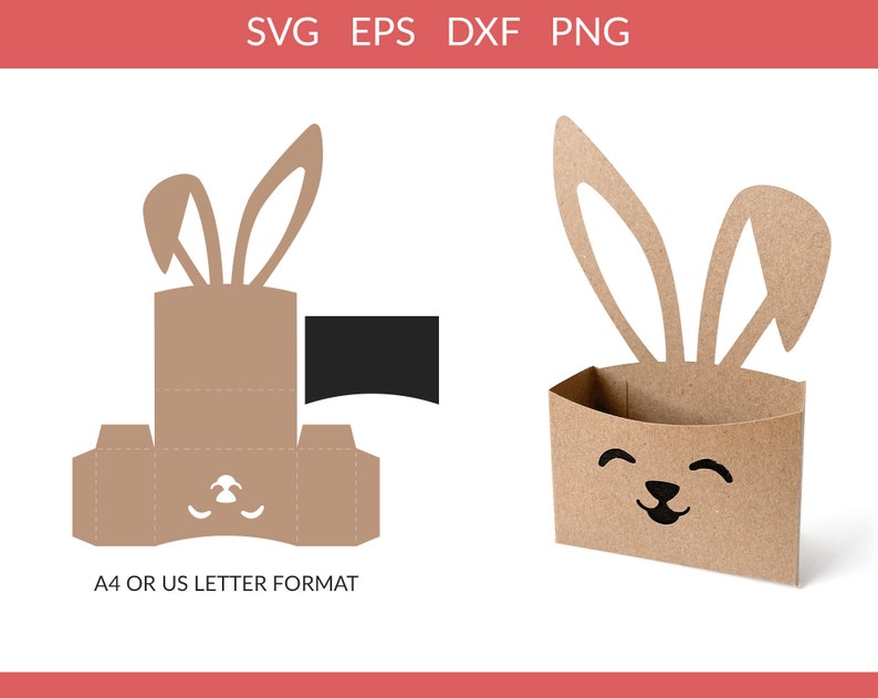 Bunny Candy Box Svg, Easter Gift Box Svg, Bunny Envelope Box Svg ...