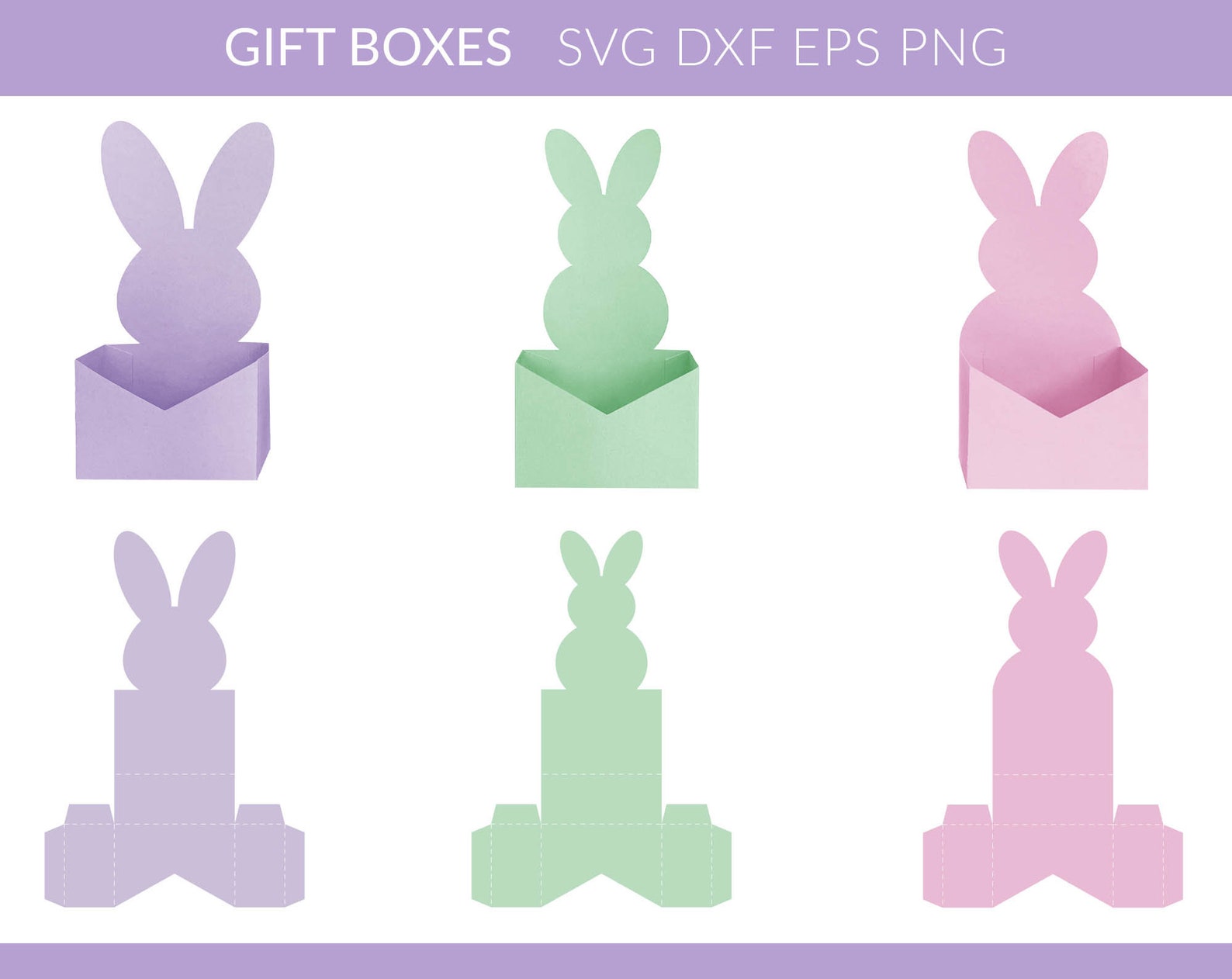 Easter Gift Box Svg Easter Gift Basket Svg Bunny Envelope - Etsy
