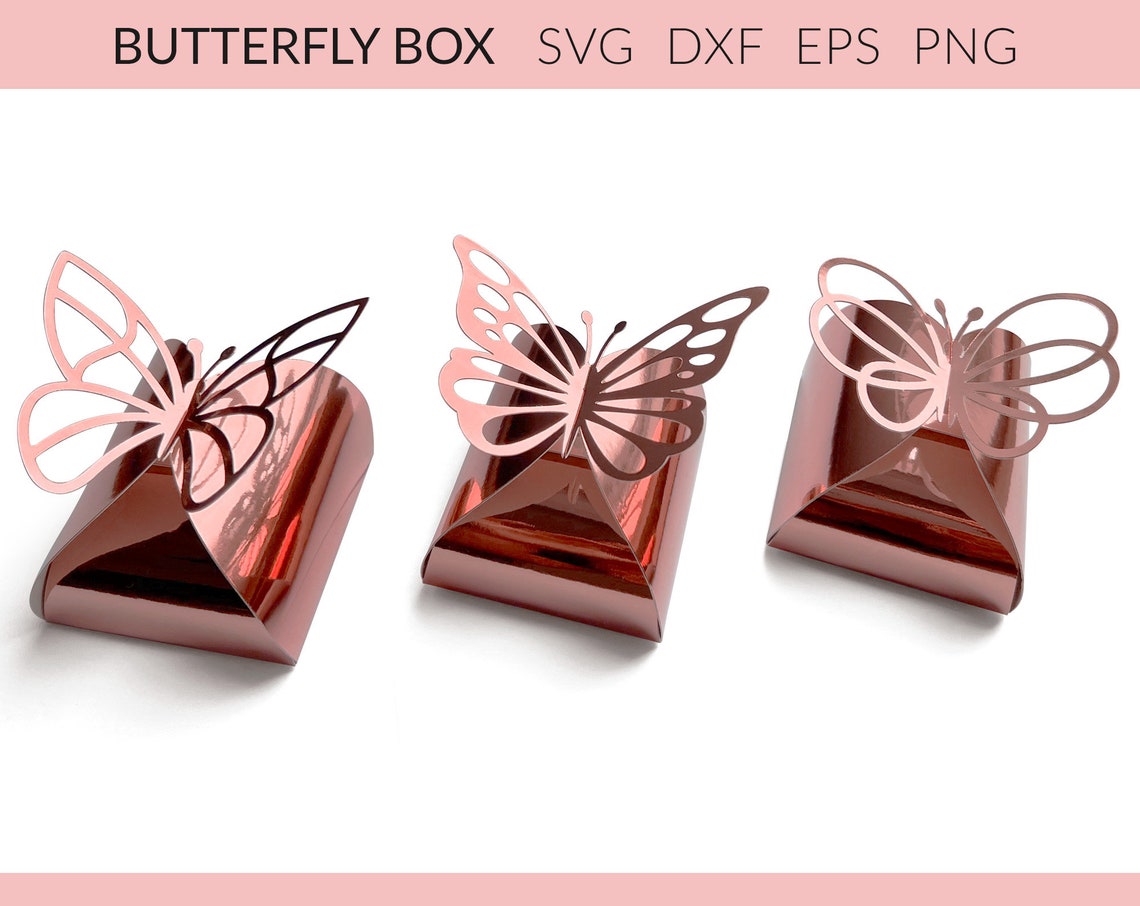 Butterfly Gift Box Svg, Gift Boxes Svg, Butterfly Box Template ...