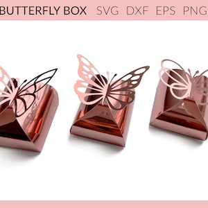 Butterfly Gift Box Svg, Gift Boxes Svg, Butterfly Box Template ...