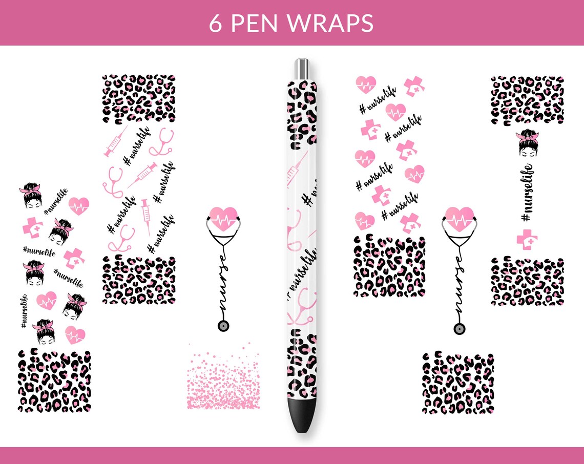 Nurse Pen Wrap Pen Wrap Svg Nurse Life Pen Wrap Pen Wrap - Etsy