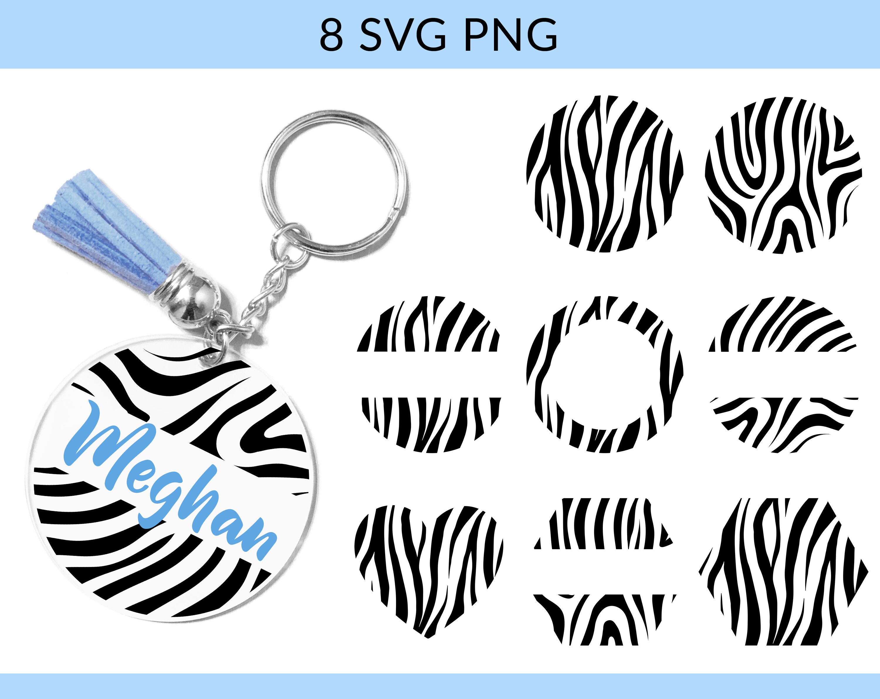 Zebra Keychain Svg Round Keychain Svg Zebra Keyring Svg - Etsy