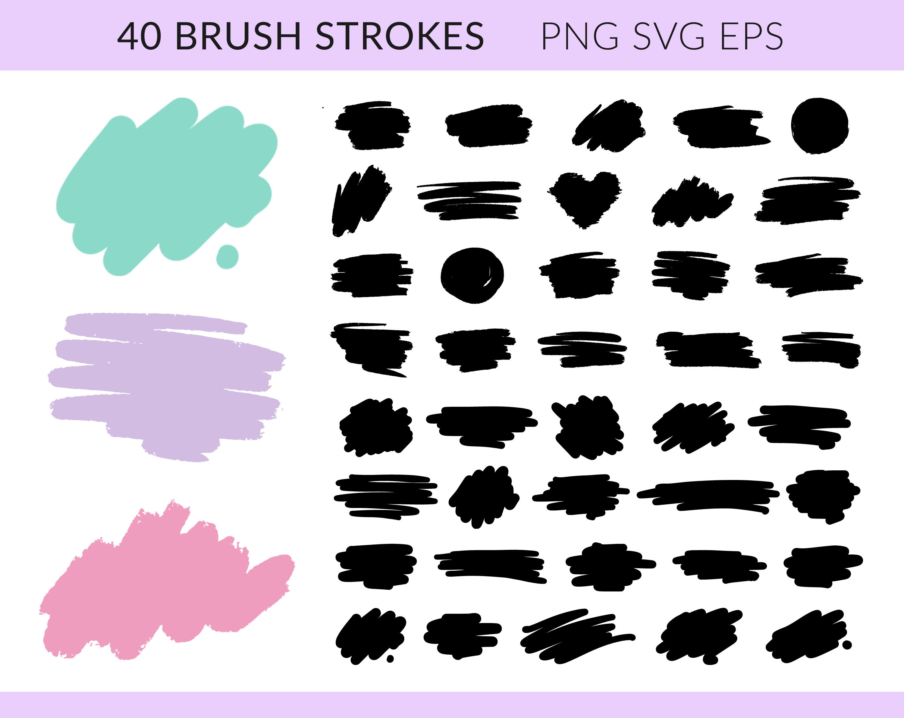 Paint Brush Stroke SVG PNG EPS, Paint Brush Svg, Paint Splatter Svg, Key Ring Pattern, Keychain ...