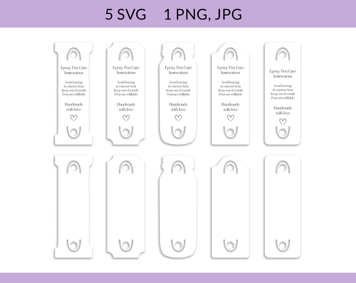 Pen Display Card Svg Pen Holder Svg Epoxy Pen Care Card | Etsy