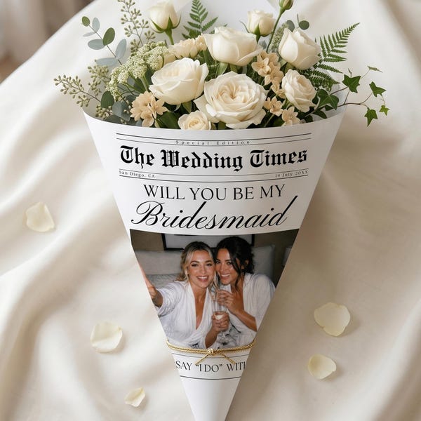 Ask Bridesmaid Newspaper - Etsy