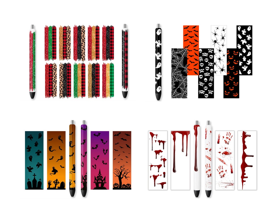 Pen Wrap Bundle, Glitter Pen Wraps Svg Png, Pen Wrap Svg Png, Pen Wraps ...