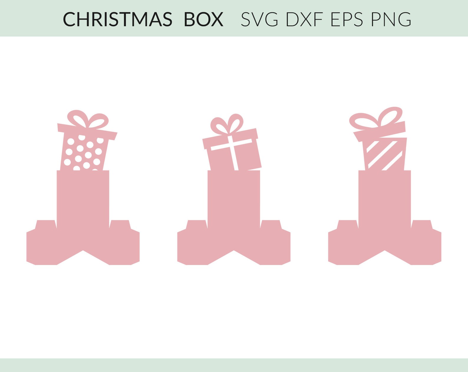 Christmas Box Svg Gift Box Svg Christmas Box Template Gift - Etsy