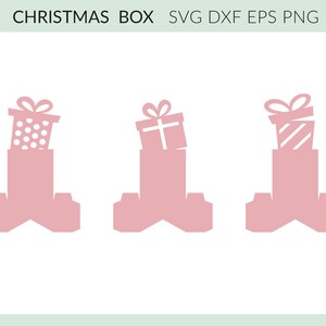 Christmas Box Svg, Gift Box Svg, Christmas Box Template, Gift Holder ...