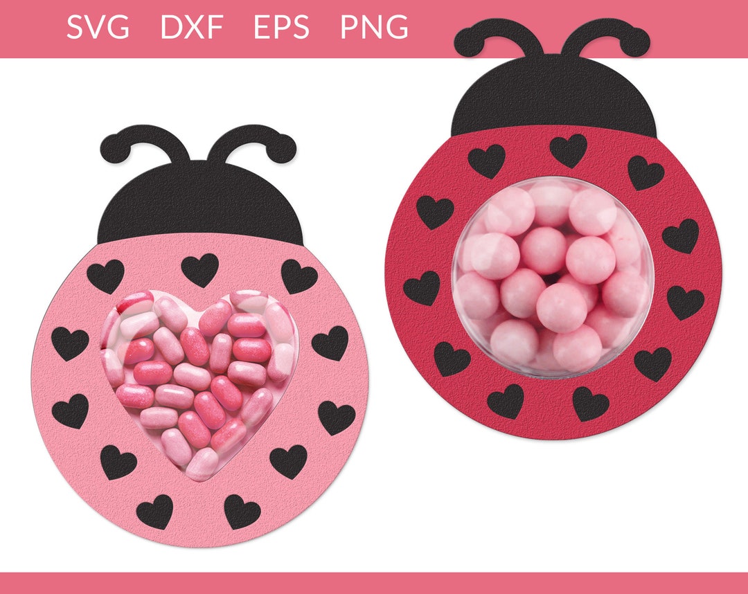 Ladybug Candy Holder, Valentine;s Day Candy Dome Svg, Valentines Day ...