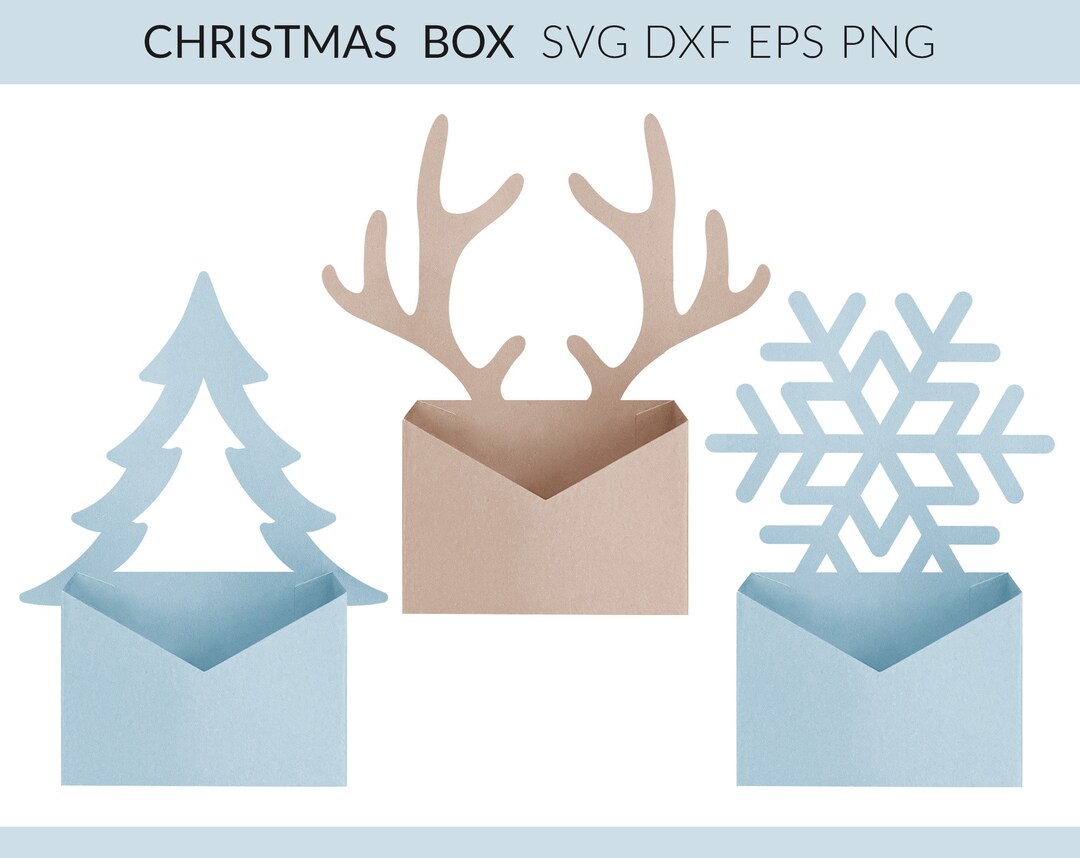 Christmas Box Svg, Gift Box Svg, Christmas Box Template, Christmas ...