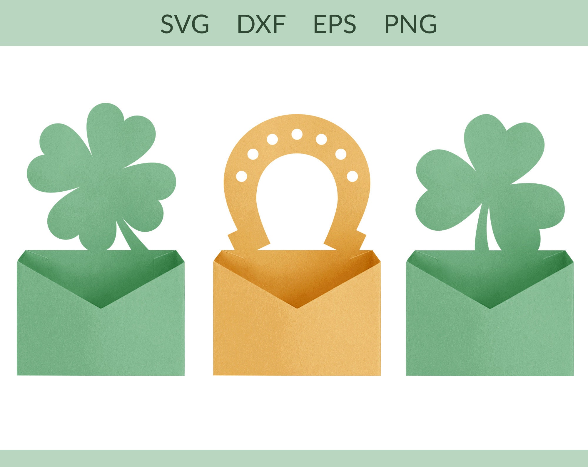 St Patricks Day Box Svg Shamrock Treat Box Template St - Etsy