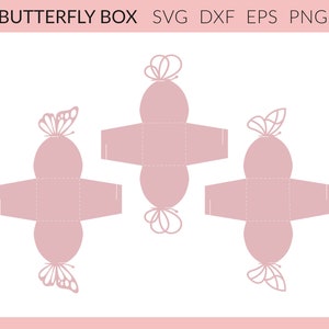 Butterfly Gift Box Svg, Gift Boxes Svg, Butterfly Box Template ...
