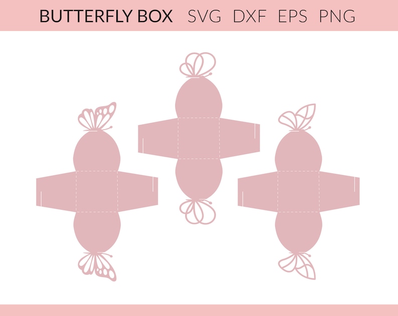 Butterfly Gift Box Svg, Gift Boxes Svg, Butterfly Box Template ...