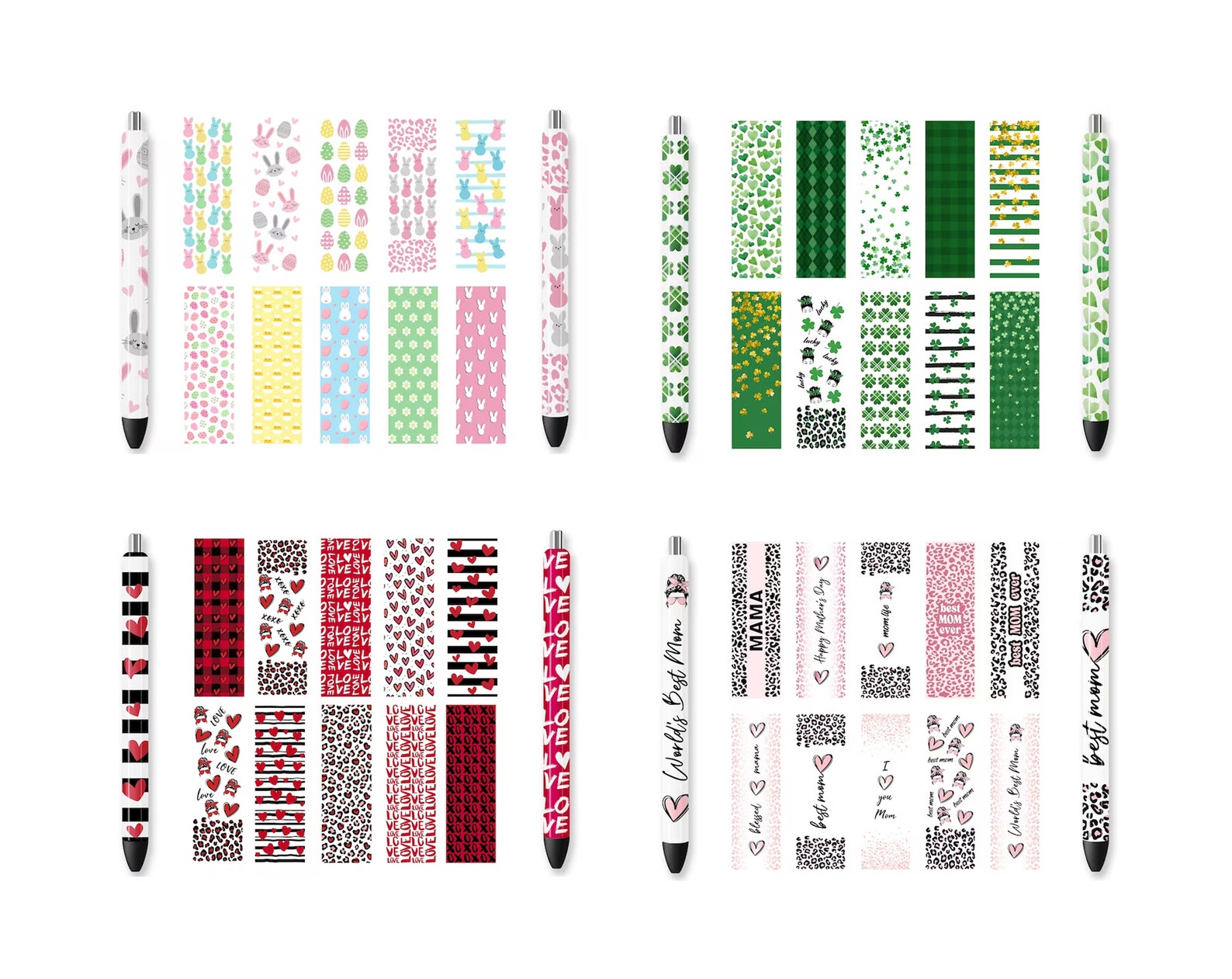 Pen Wrap Bundle, Glitter Pen Wraps Svg Png, Pen Wrap Svg Png, Pen Wraps ...