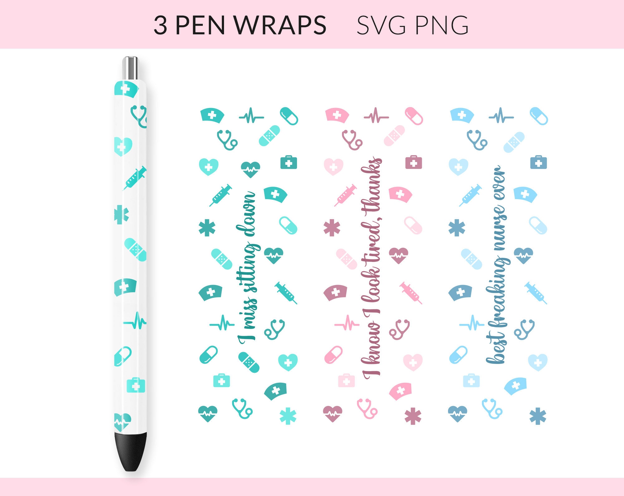 Nurse Pen Wrap Nurse Life Pen Wrap Nursing Pen Wraps Pen - Etsy Canada