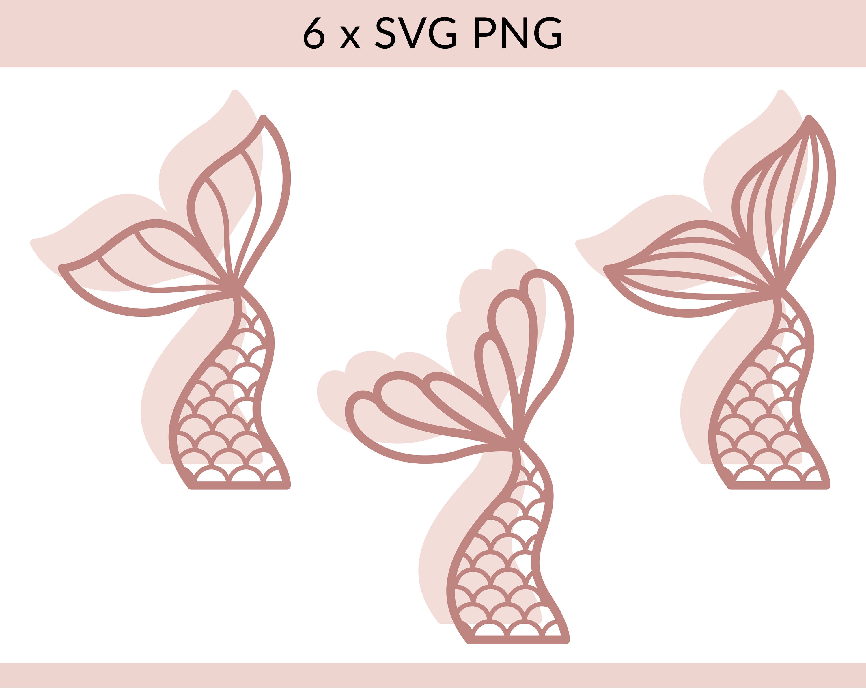 Mermaid Tail Svg, Mermaid Png, Mermaid Cut File, Mermaid Tail Bundle ...
